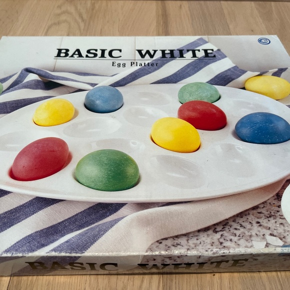 Basic White | Kitchen | Nib Basic White Egg Platter | Poshmark